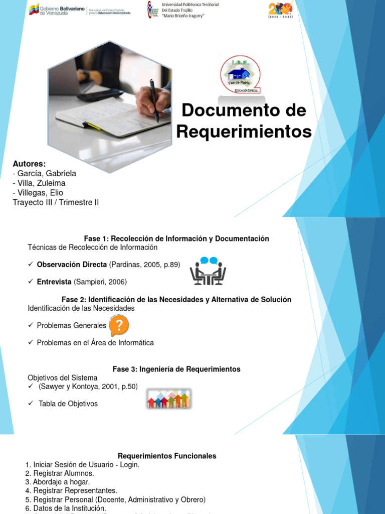 Documento de Requerimientos | PDF | Usuario (informática) | Informática