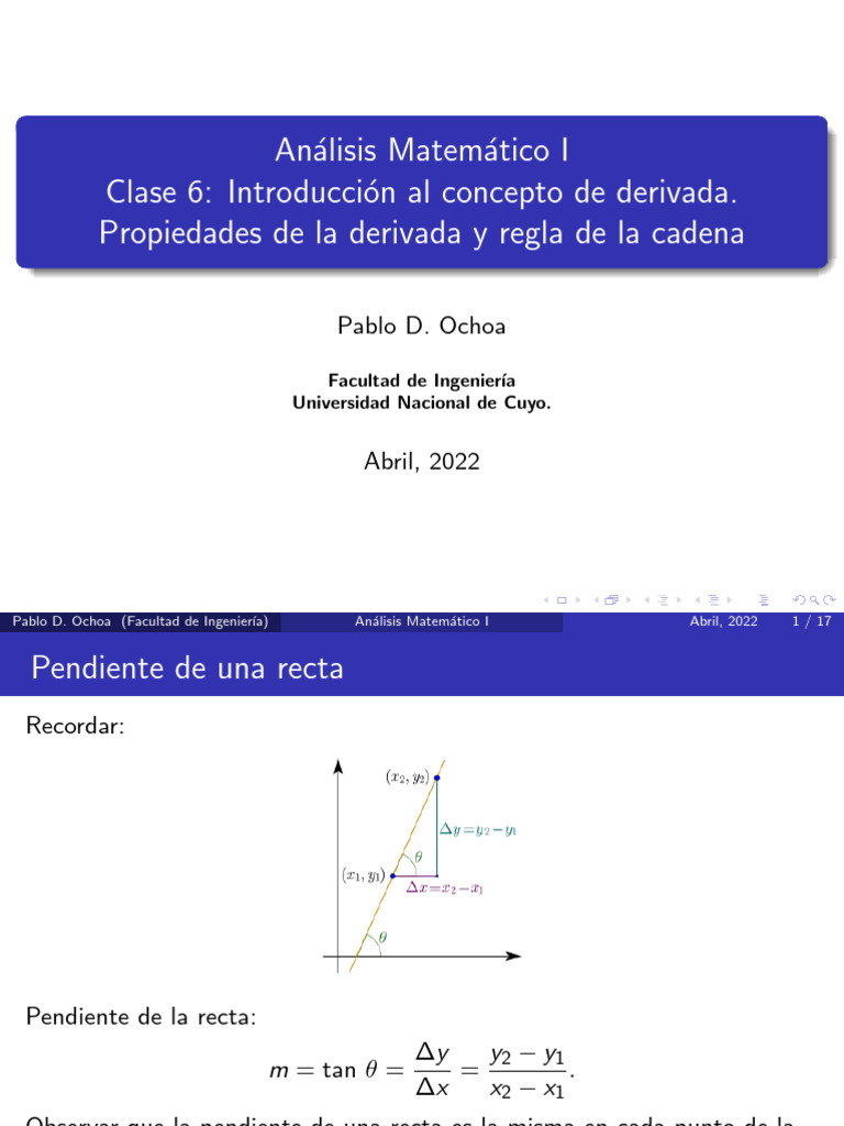 Clase6 2022 | PDF | Pendiente | Derivado