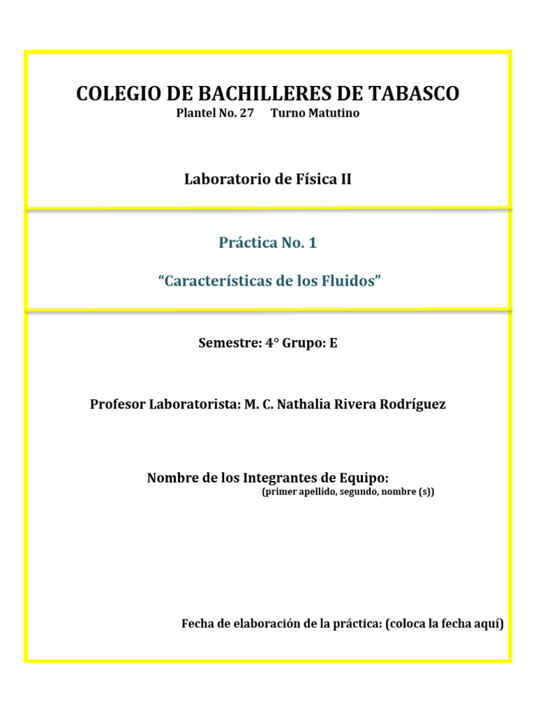Formato Reporte Prácticas Física II | PDF | Laboratorios | Viscosidad