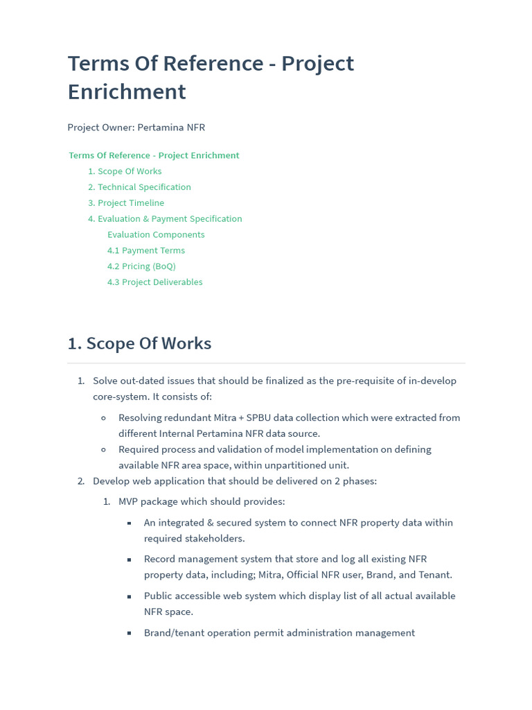 Kak Pertamina NFR | PDF | Specification (Technical Standard) | System