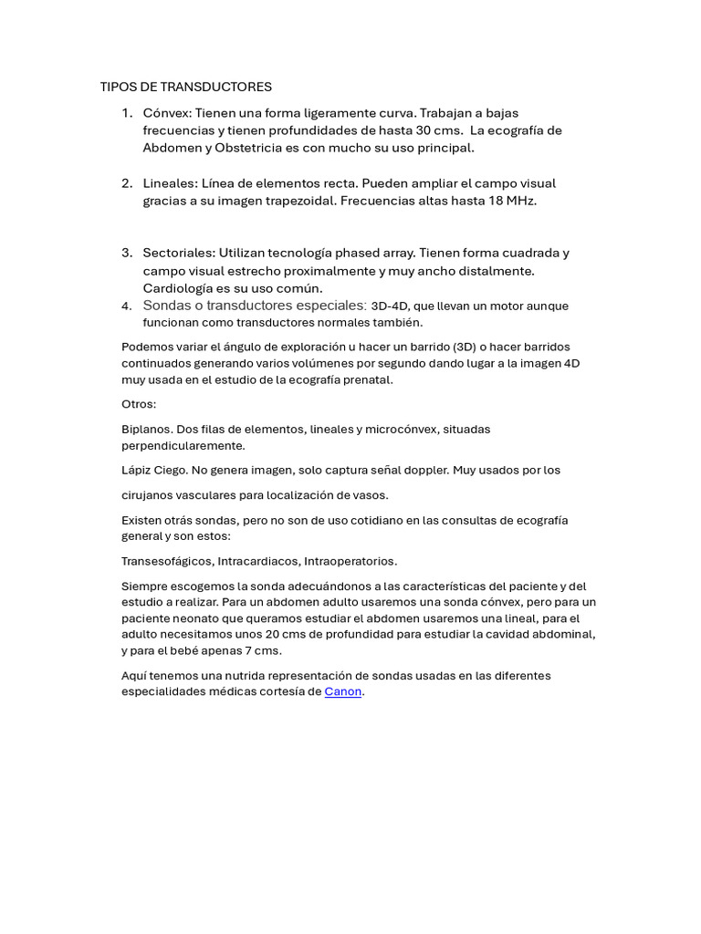 Tipos de Transductores | PDF