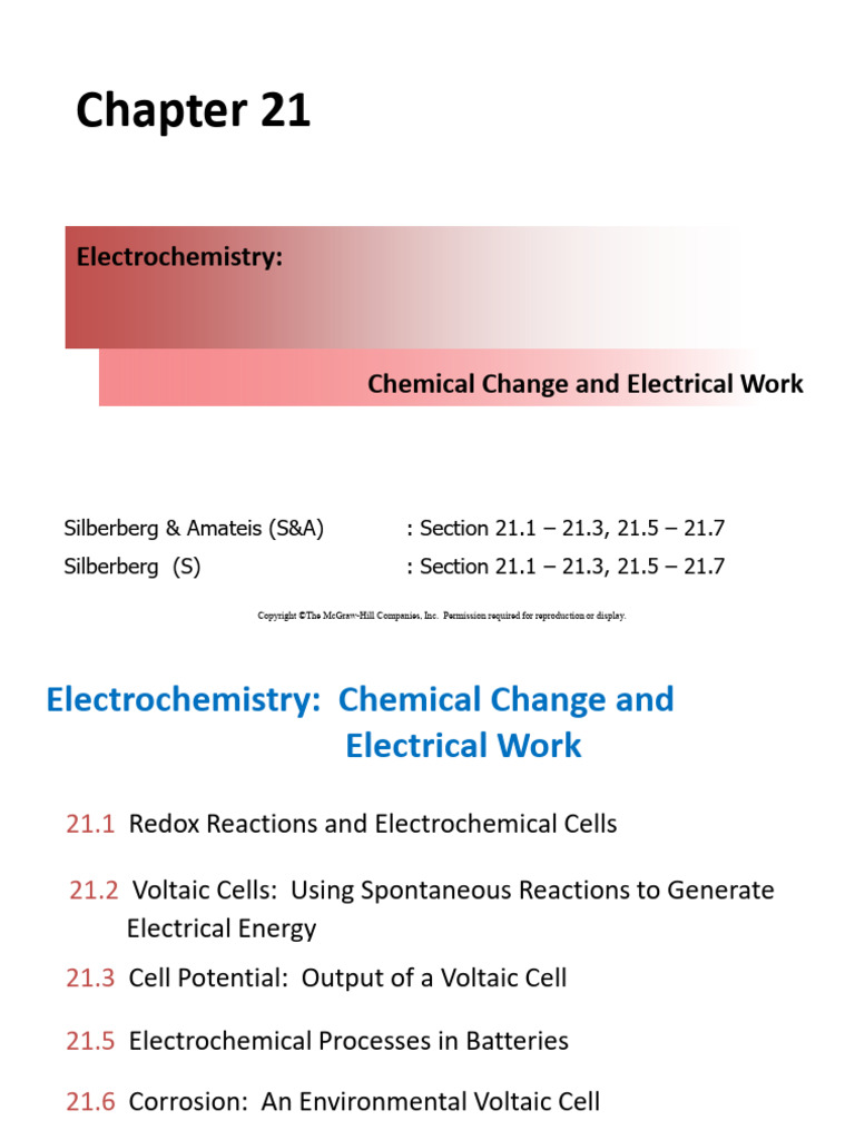 Electrochemistry Chemical Change and Electrical Work | PDF | Redox | Rust