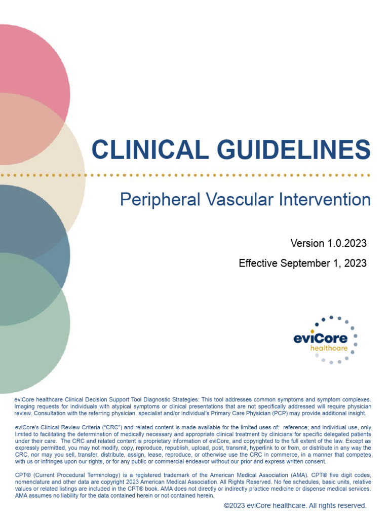 Clinical Guidelines Peripheral Vascular Intervention | PDF | Ischemia ...