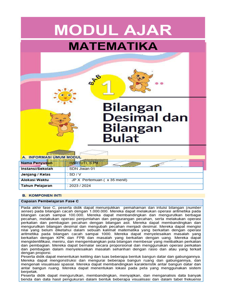 Bab 1 Ma Matematika Kls 5 Pdf