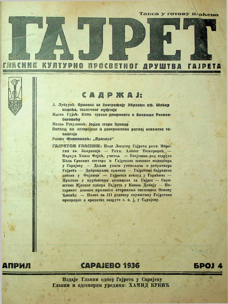Gajret 1936 Broj 4 | PDF