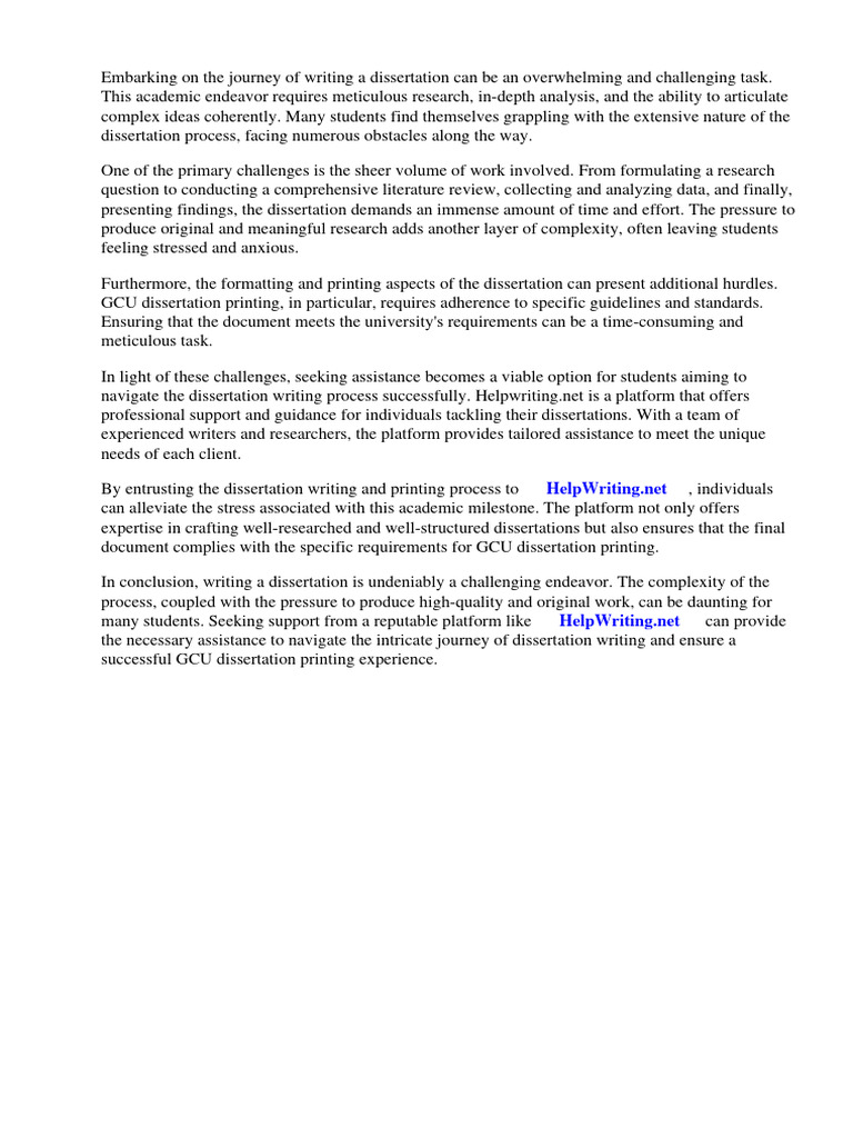 Gcu Dissertation Printing | PDF | Swot Analysis | Thesis