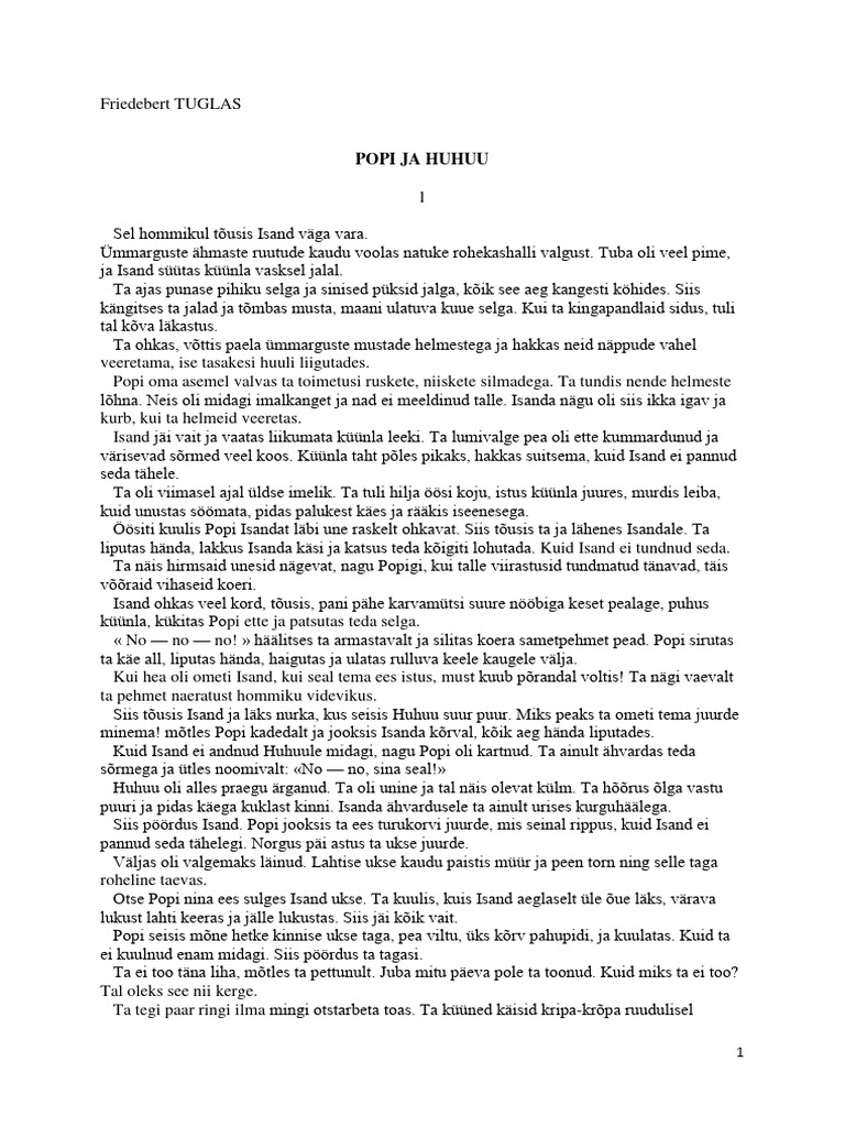Tuglas_Popi_Huhuu (2) | PDF