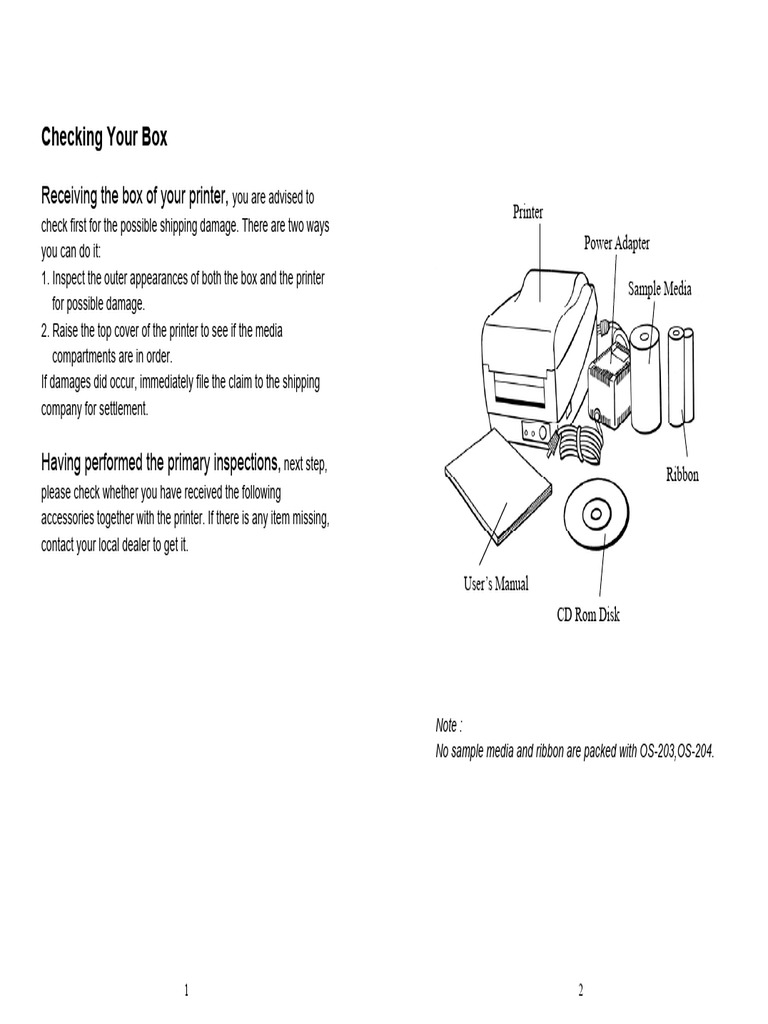 OS User Manual V4 | PDF | Printer (Computing) | Electrical Connector