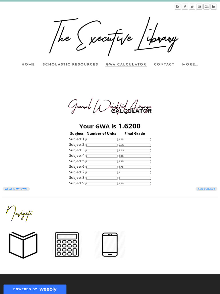 Gwa Calculator - The Executive Library | PDF | Teaching Methods & Materials