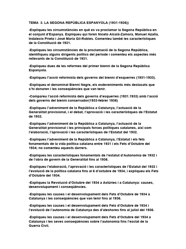 Segona República Alumnes | PDF