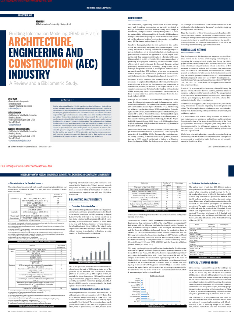 Brazilian BIM in AEC Industry Review | PDF | Building Information ...