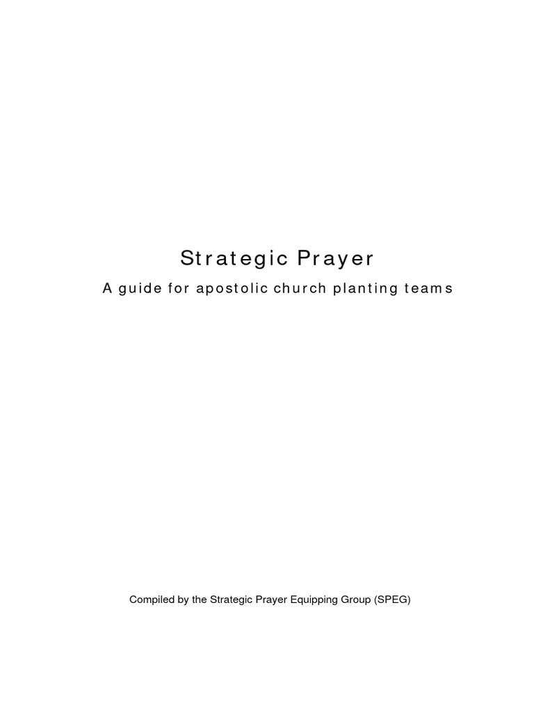 Strategic Prayer A Guide For Apostolic Church Planting Teams | PDF ...