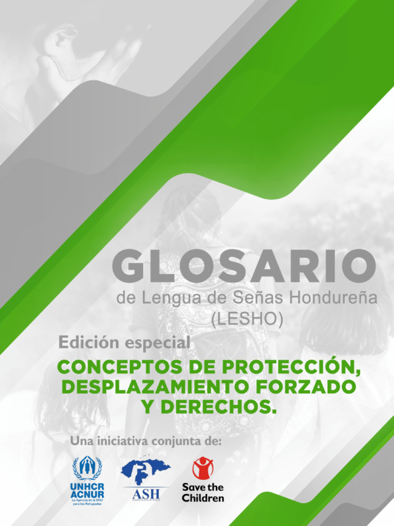 Glosario de Lengua de Señas Hondureña (LESHO) - ACNUR | PDF