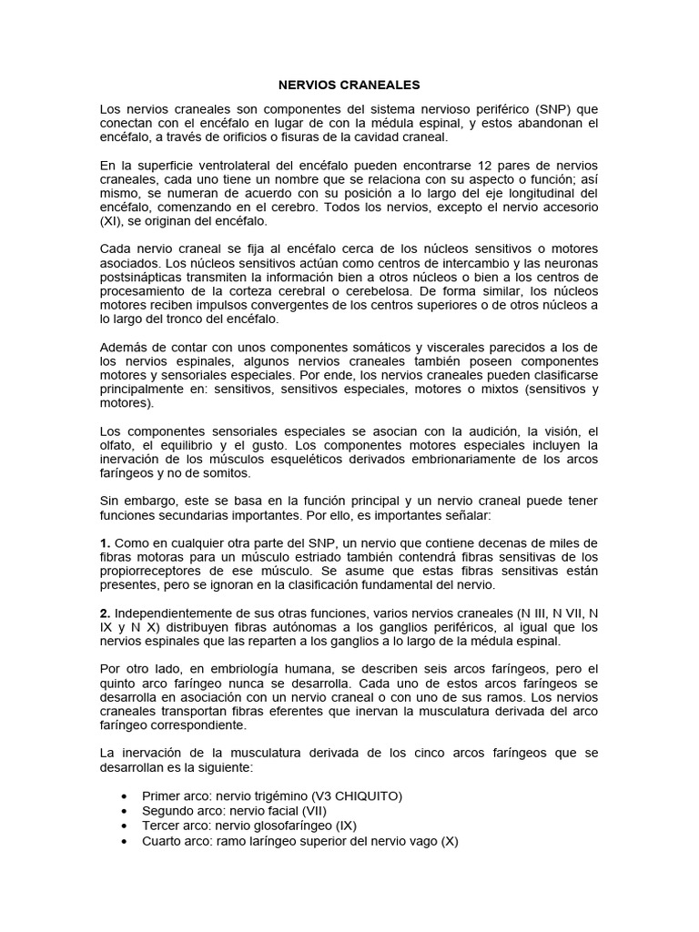 Nervios Craneales 2 | PDF | Nervio vago | Sistema nervioso