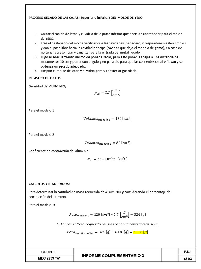 Informe Taller 3333 | PDF | Sustancias químicas | Ciencia de los Materiales