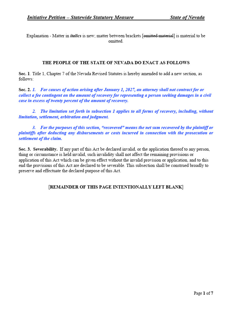 Petition - embaRGOED.contingency Fee Limitation Initiative Petition.3 ...