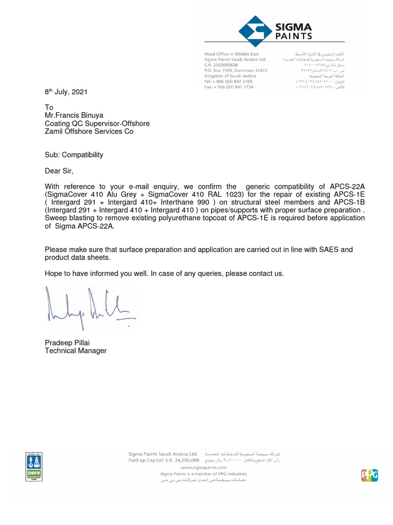 ZOSCO-Sigma APCS-22A On Akzonobel APS-1E and 1B 20210708 0065 | PDF