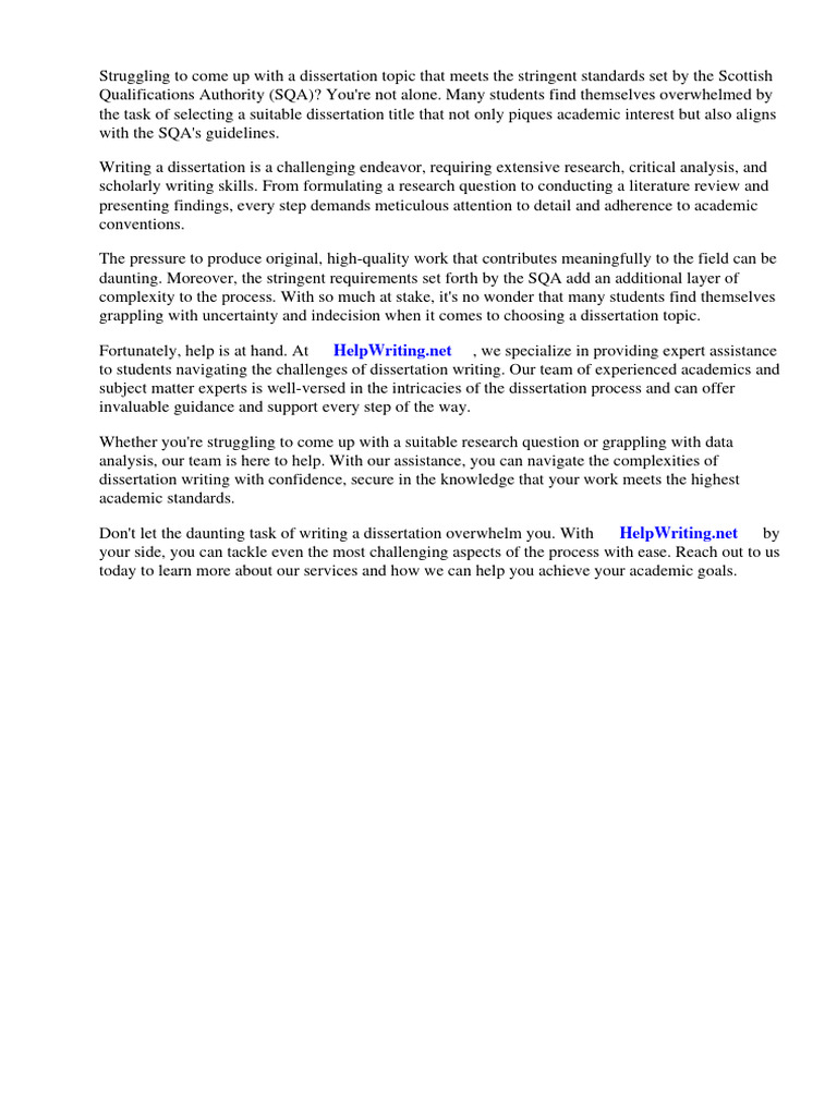 Sqa Approved Dissertation Titles | PDF | Thesis | Advertising