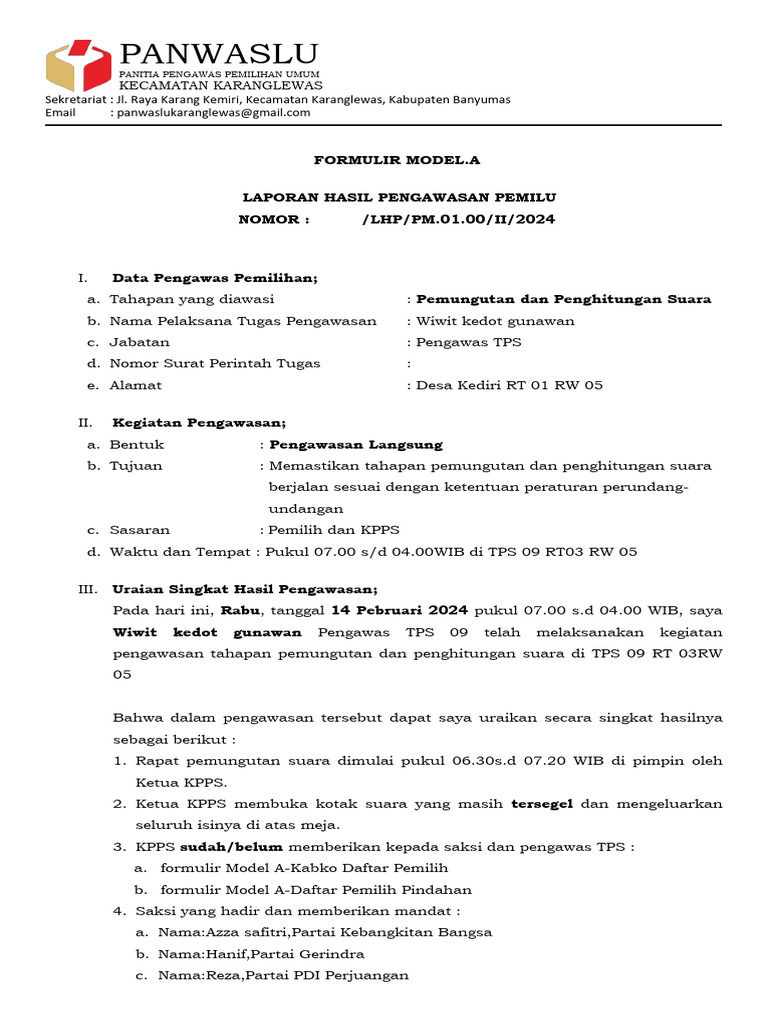 Form A PTPS - Pemungutan Dan Penghitungan Suara Tps 09 | PDF Form A PTPS - Pemungutan Dan Penghitungan Suara Tps 09 | PDF