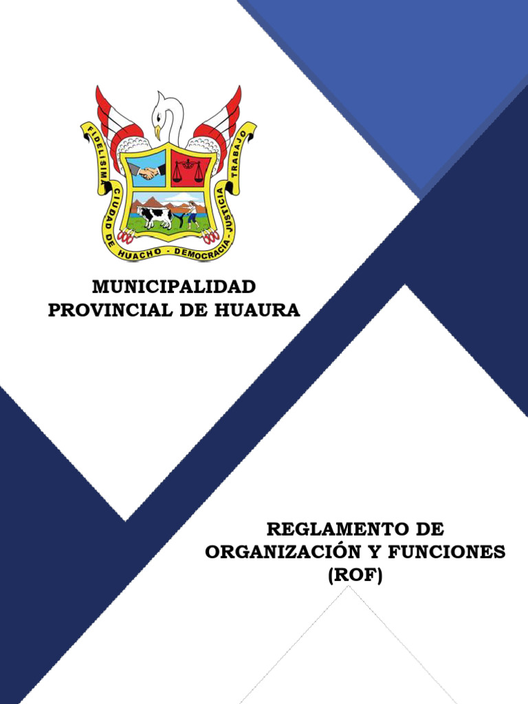 Anexo #02 Proyecto Rof Muni Huaura - Mod 08-2021 | PDF | Alcalde | Gobierno local