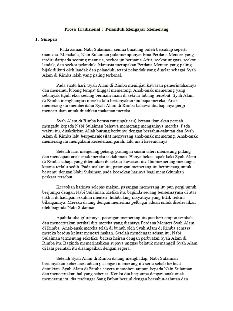 Nota Pelanduk Mengajar Memerang | PDF | Agama & Spiritualitas | Klasik