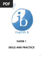 IB - English B - Standard Level - Paper 2 - Reading Comprehension | PDF ...