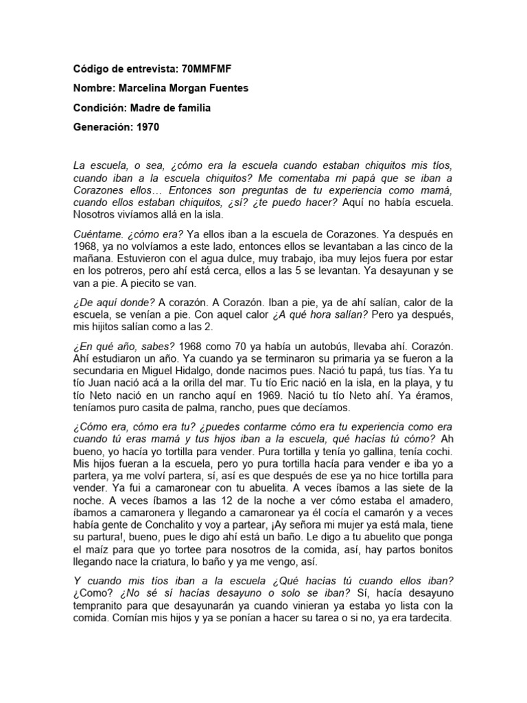 Marcelina Morgan Fuentes | PDF | Lengua española