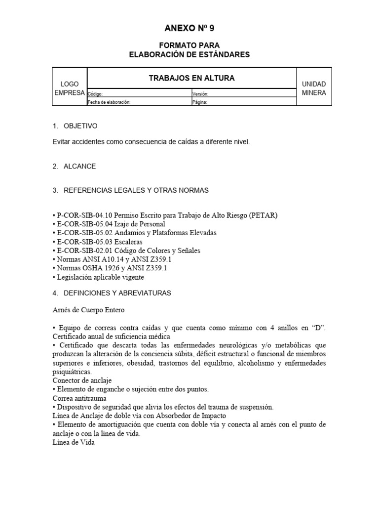 Anexo 9-Estandar | PDF