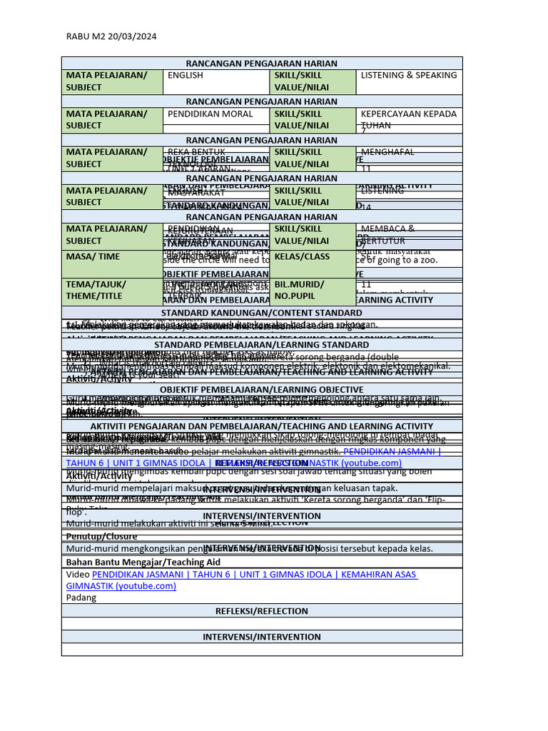 Rabu M2 | PDF | Teaching
