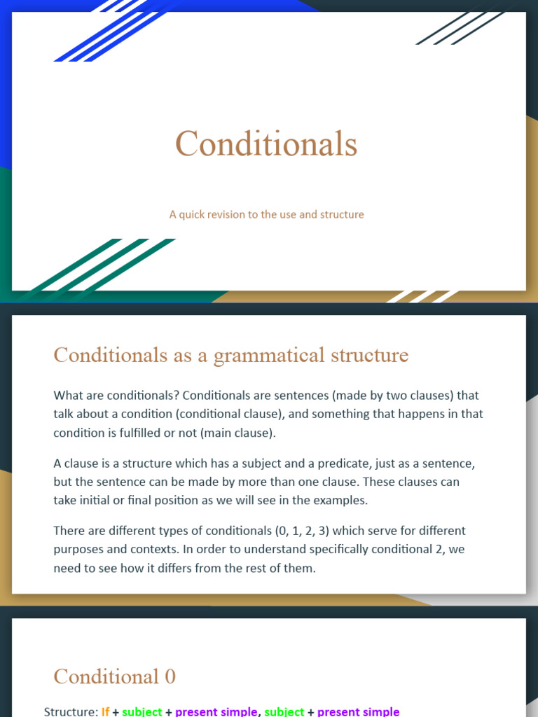 Conditionals | PDF | Verb | Clause