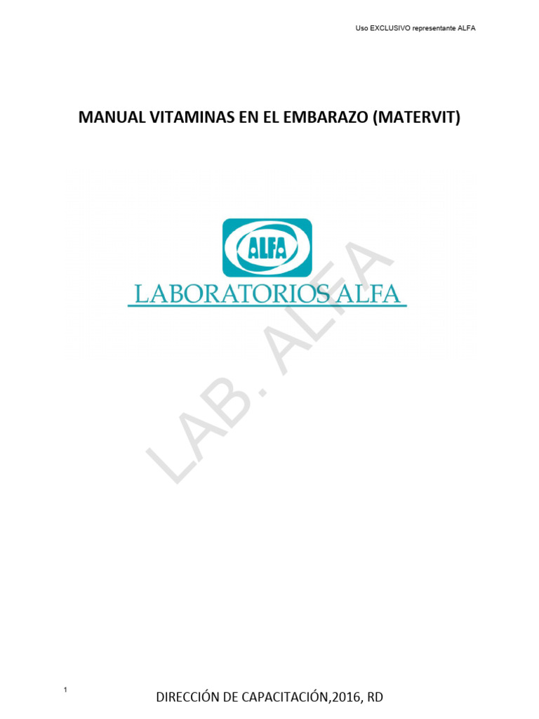 Manual Capacitacion Matervit | PDF | Vitamina | Biosíntesis