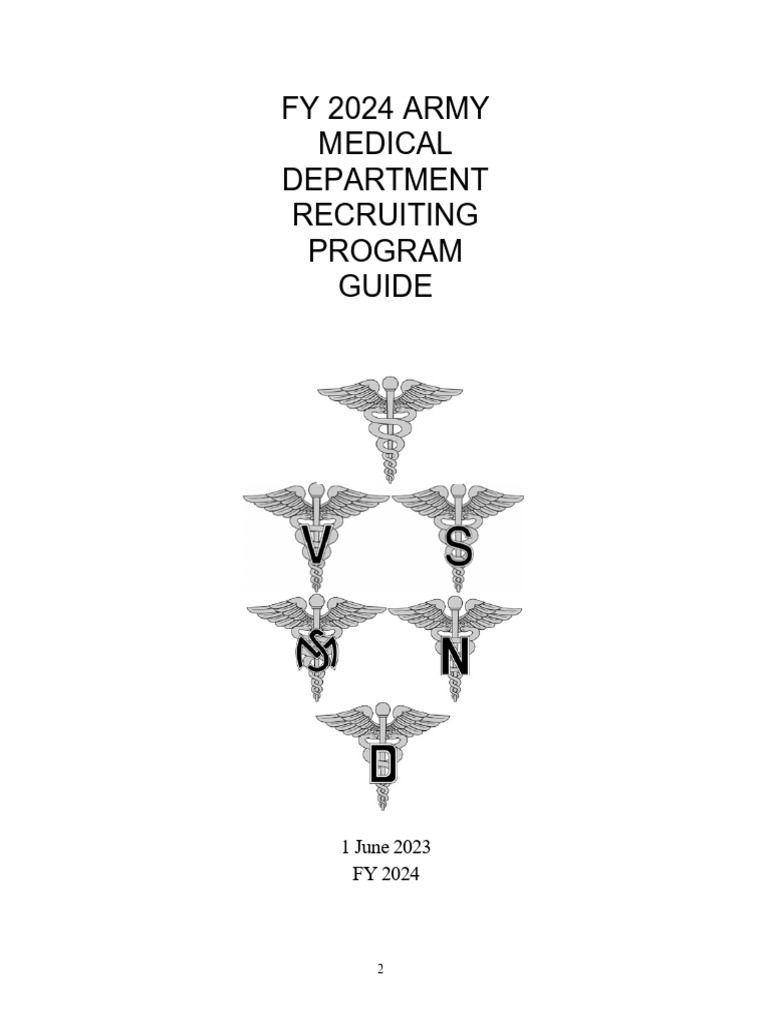 FY 2024 AMEDD Recruiting Program Guide | PDF | Dietitian | United ...