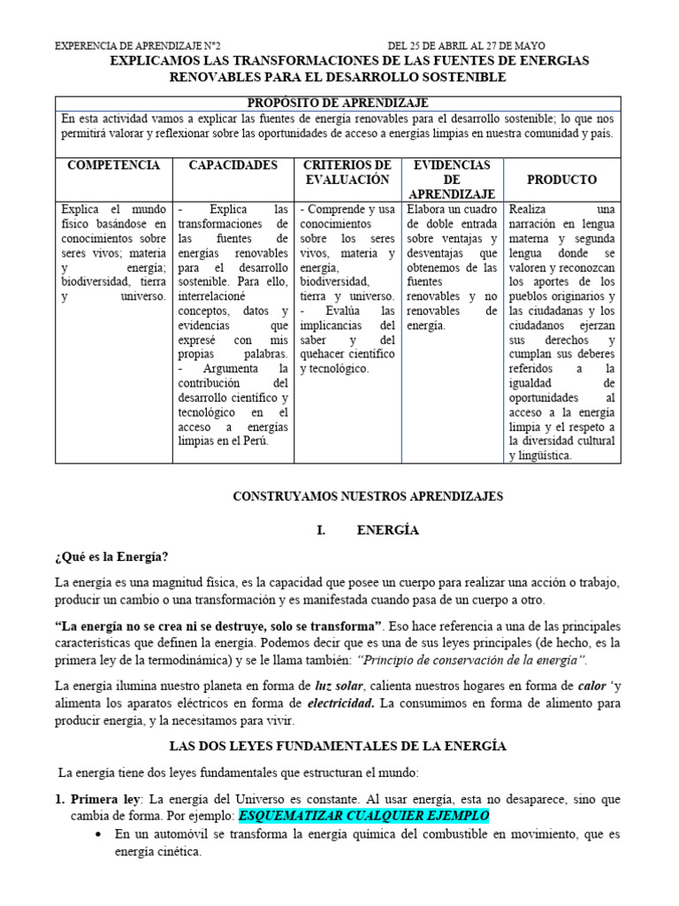 RECURSOS RENOVABLES 2do Ay B | PDF | Energía renovable | Calor