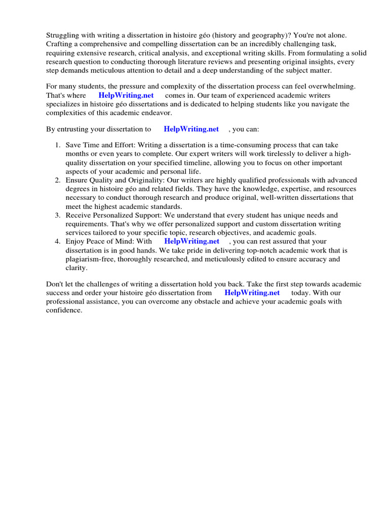 Comment Faire Une Dissertation en Histoire Geo | PDF | Thesis | Internet