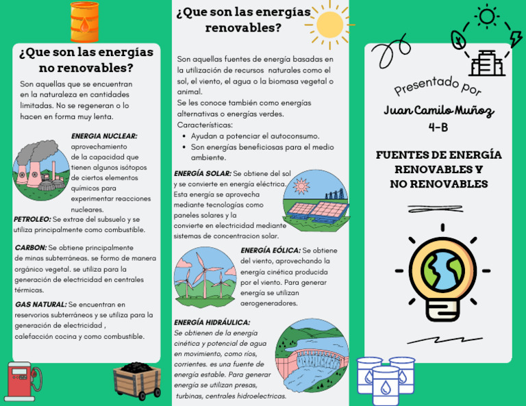 Folleto Energia Renovable y No Reno | PDF | Energía renovable | Generación eléctrica