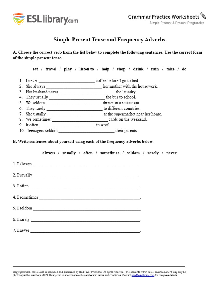 Simple Present Exercises | PDF