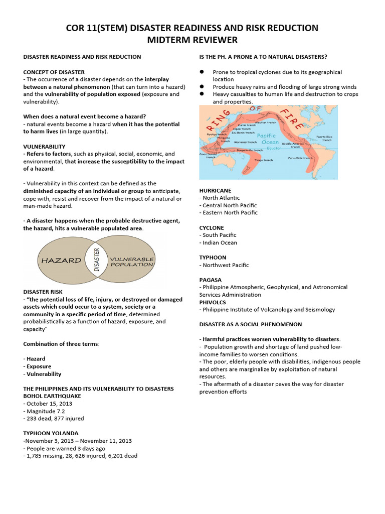 DRRR-reviewer-updated | PDF | Volcano | Types Of Volcanic Eruptions
