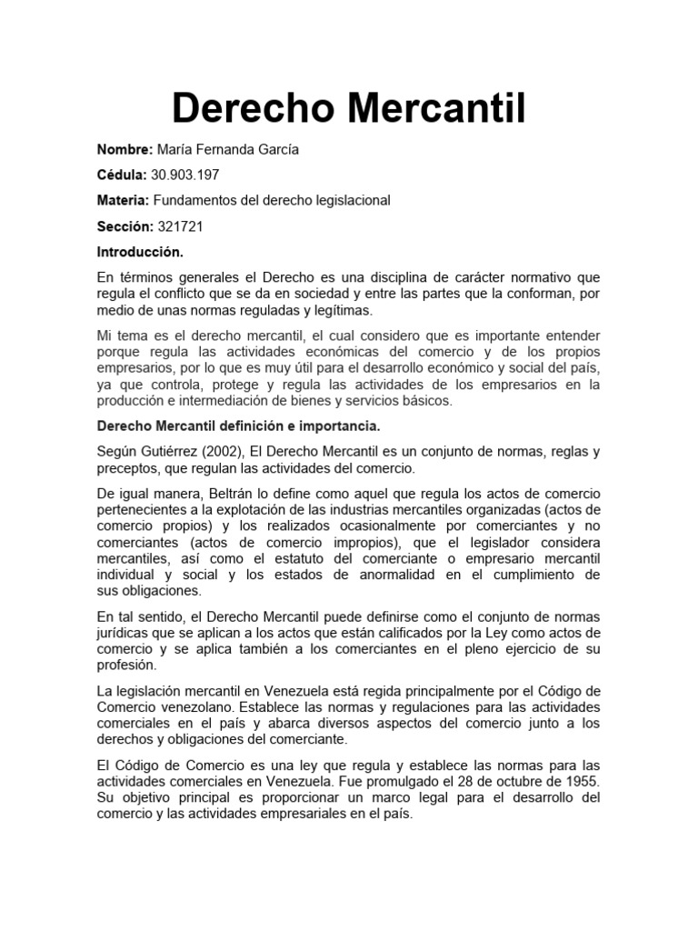 Ensayo de Derecho Mercantil | Descargar gratis PDF | Cooperativa | Sociedad