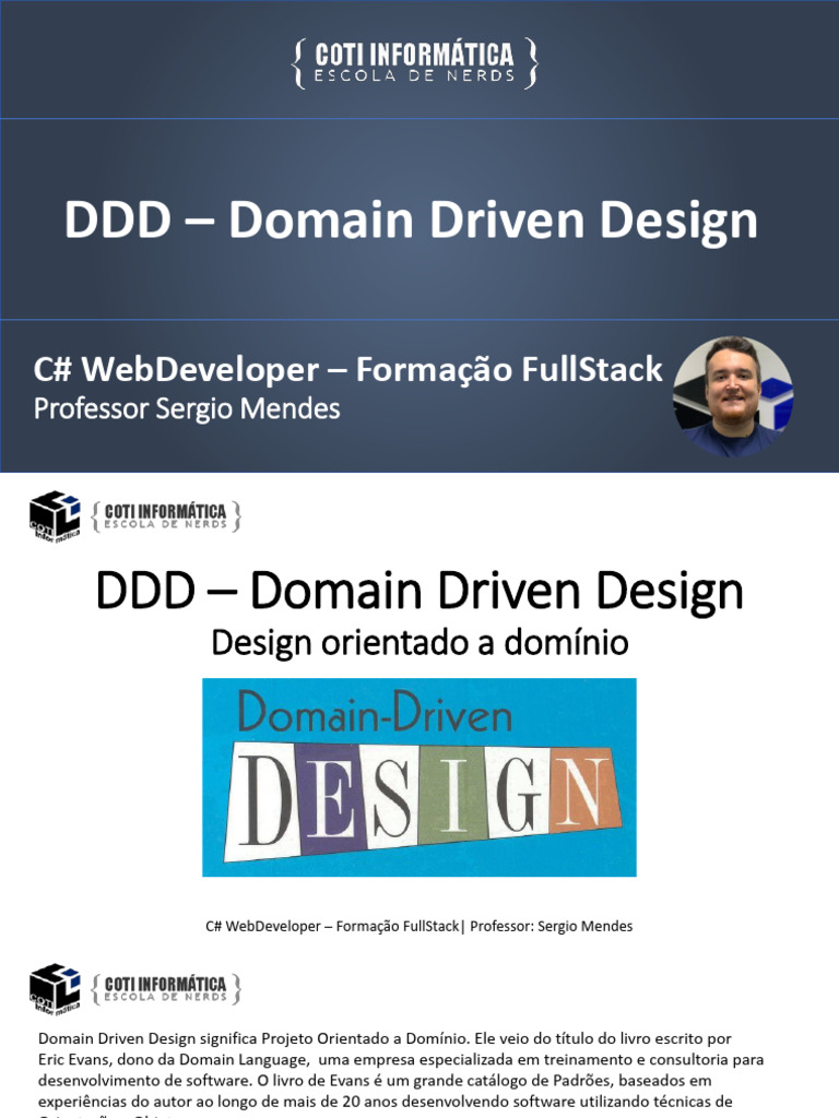 DDD em C#: Fundamentos e Práticas | PDF | C Sharp (linguagem de ...