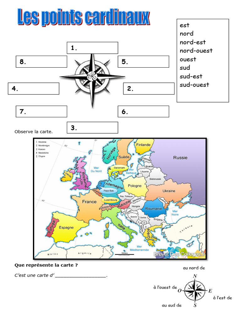 Exercices sur les points cardinaux | PDF | Ouverture (échecs) | Théorie ...