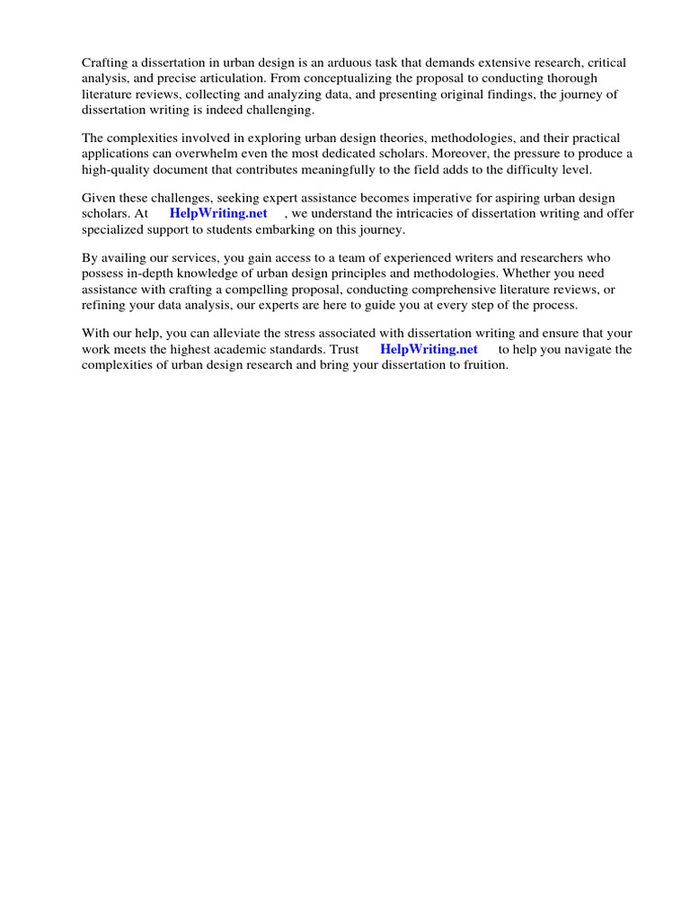 Urban Design Dissertation Proposal | PDF | Thesis | Methodology