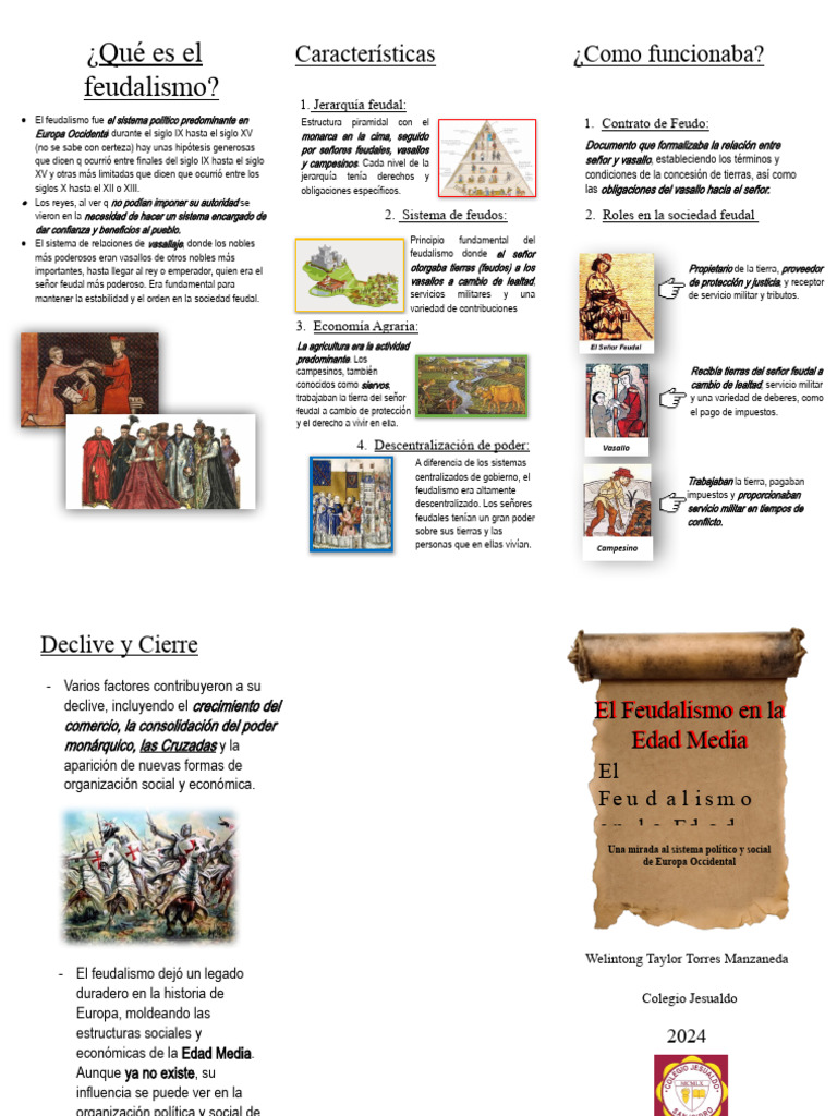Qué Es El Feudalismo Triptico | Descargar gratis PDF | Feudalismo | Edades medias