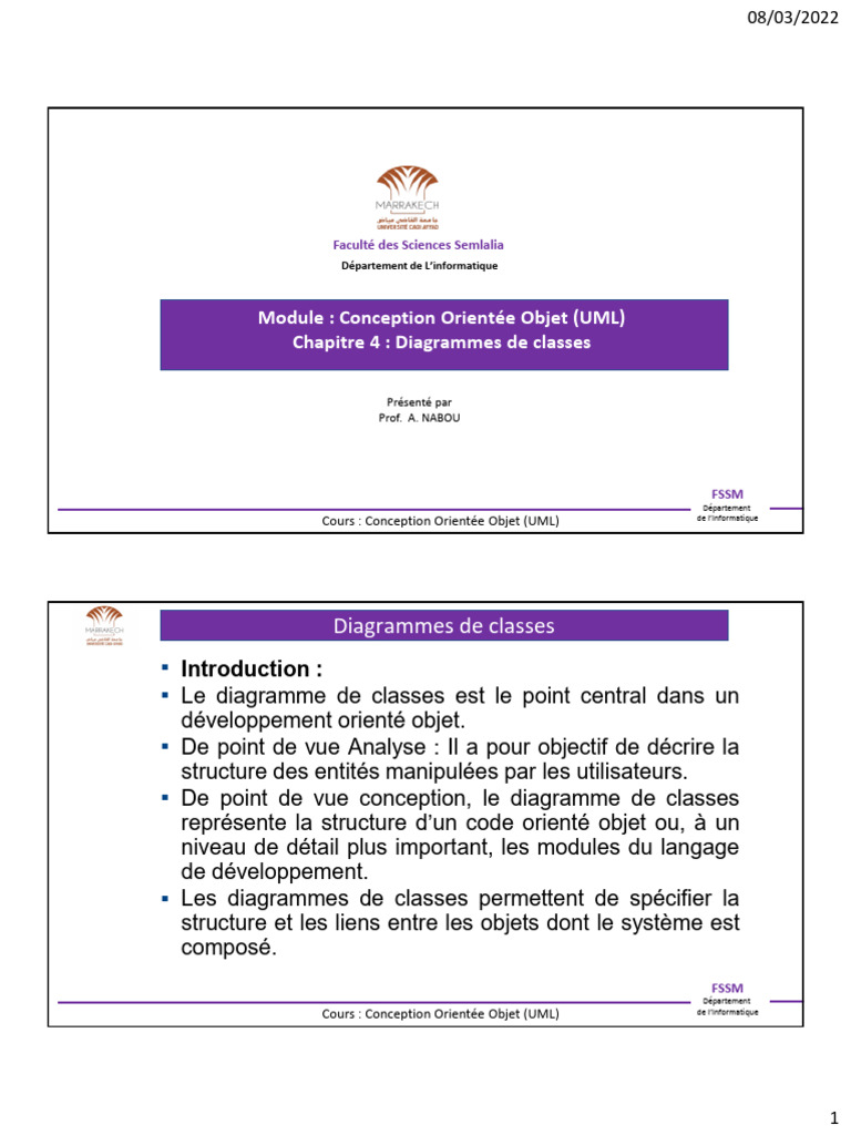 Chapitre 4 Diagramme de Classe | PDF | Classe (informatique) | Programmation orientée objet