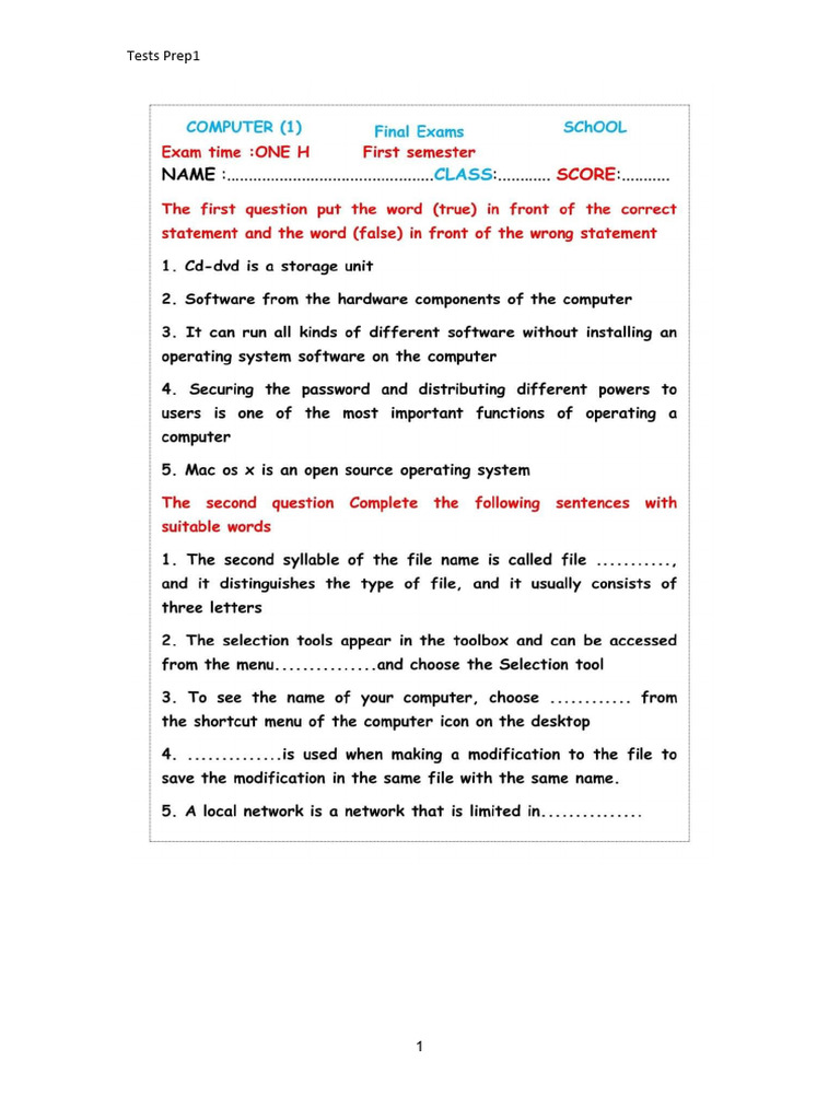 امتحان | PDF | Computer File | Computer Data Storage