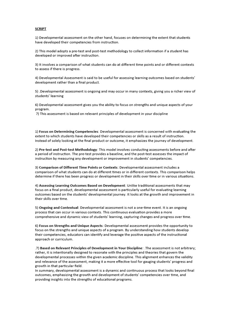 EDU 535 SCRIPT | PDF | Educational Assessment | Psychological Concepts