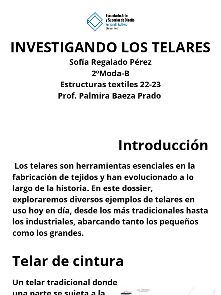 Tipos de Telares y su Evolución | PDF | Telar | Equipo industrial