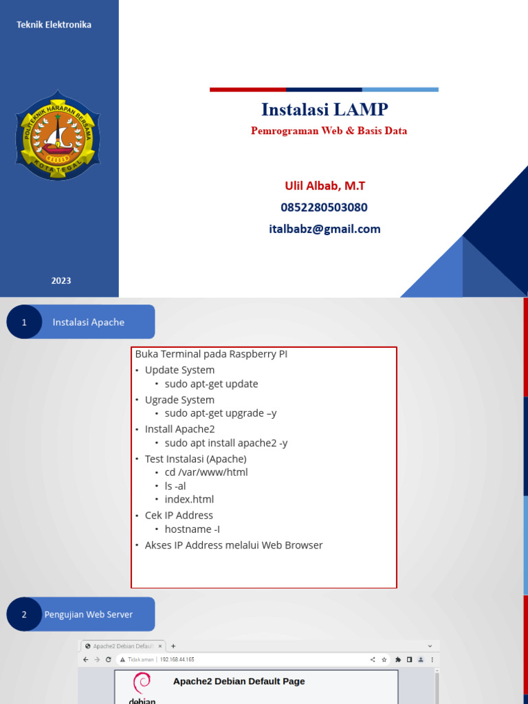Materi Pemrograman Web Amp Basis Data 4a Instalasi Lamp | PDF