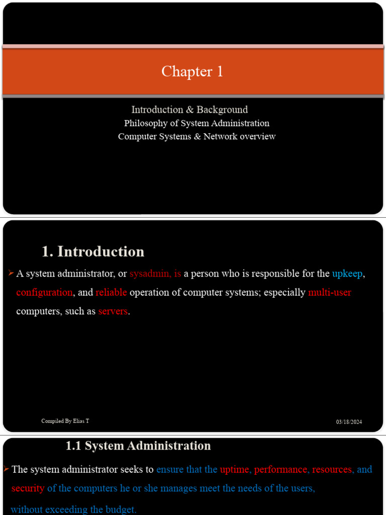 SNA Chapter 1 | Download Free PDF | System Administrator | Computer Network