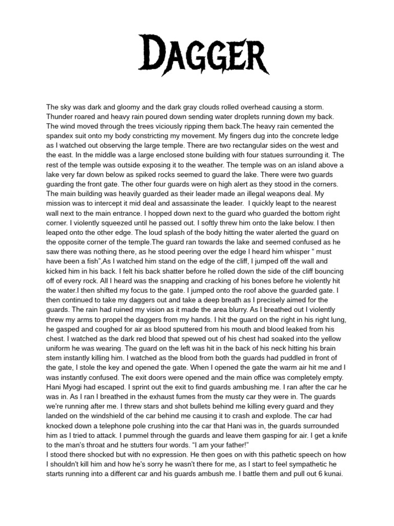 Dagger | PDF | Thorax