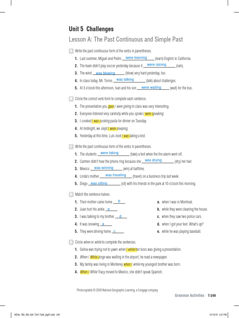 world_english_3e_level_2_grammar_activities_unit_5_lesson_a (1) | PDF ...